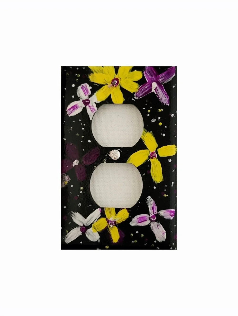 Hand Crafted | Wall Decor | Hand Crafted Abstract Design Duplex Outlet ...